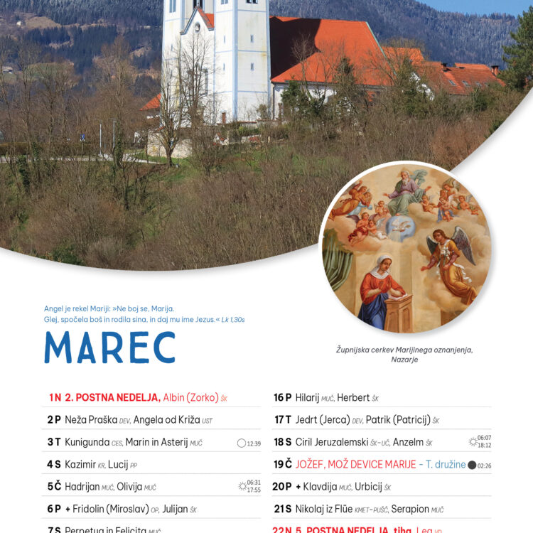 MARIJANSKI KOLEDAR 2026 (STENSKI+ŽEPNI) - Salve